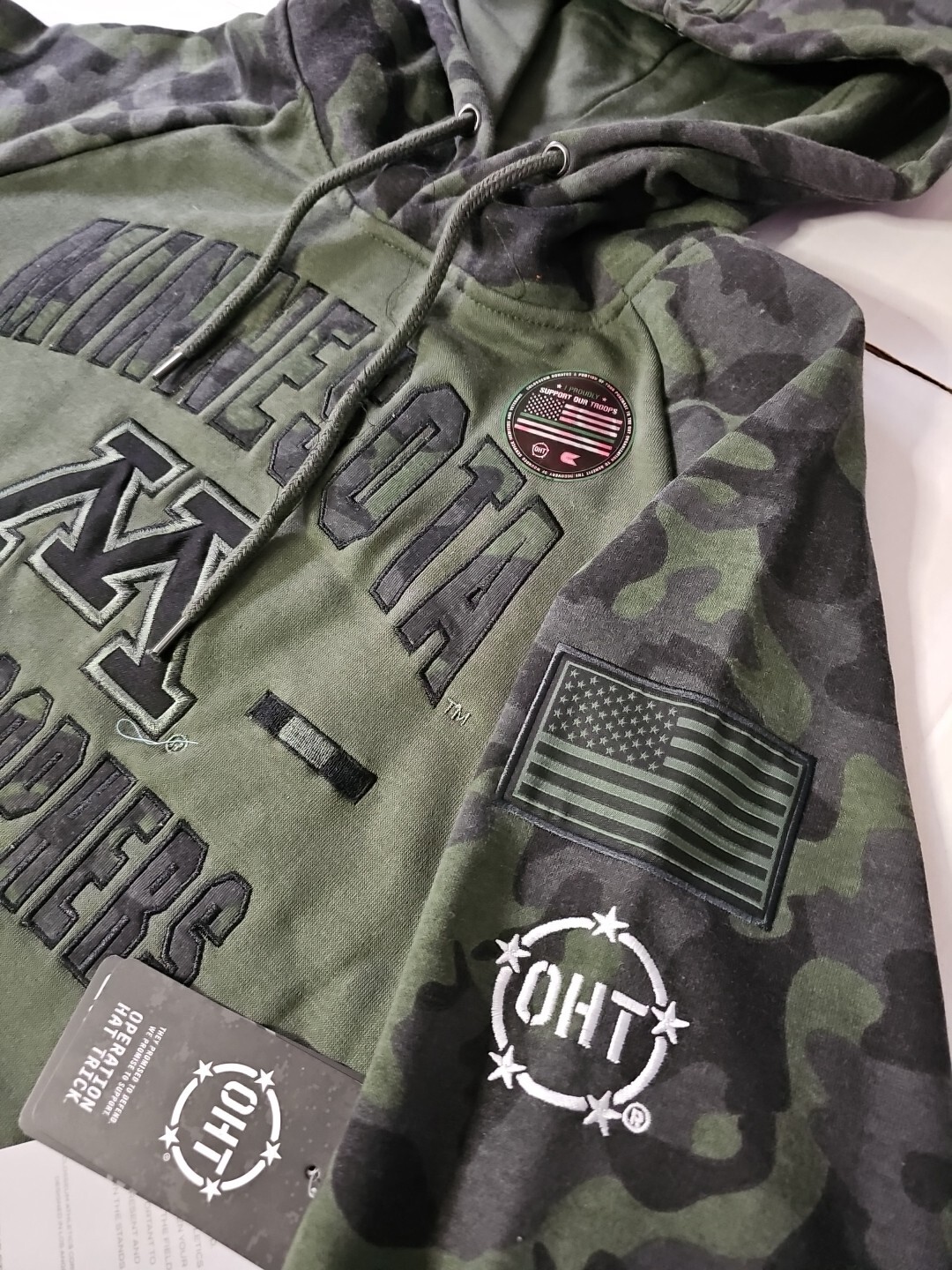 Minnesota Golden Gophers Colosseum OHT Military Appreciation Hoodie Men ...