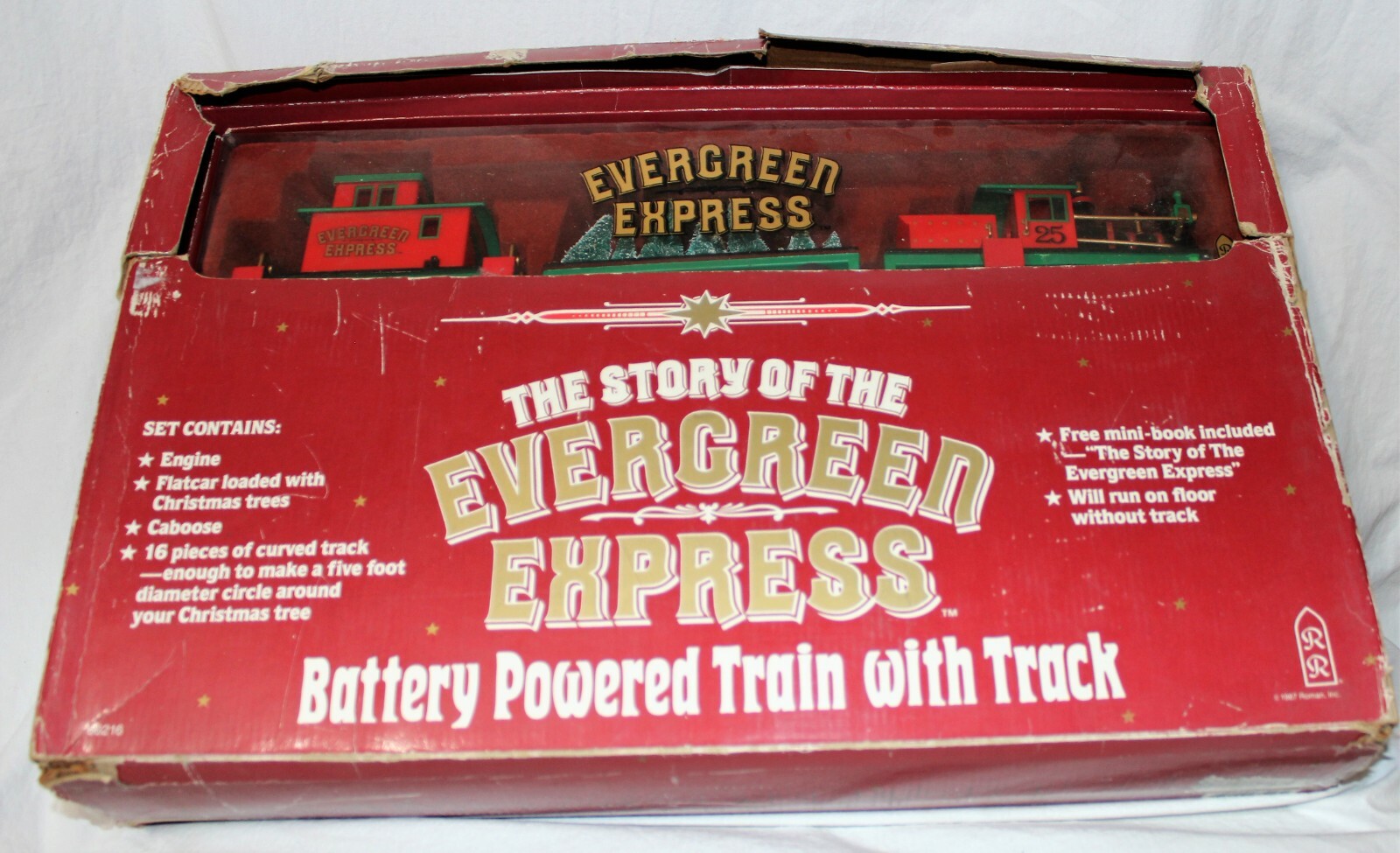 Roman Inc 1987 Story Of The Evergreen Express Battery Christmas Train ...