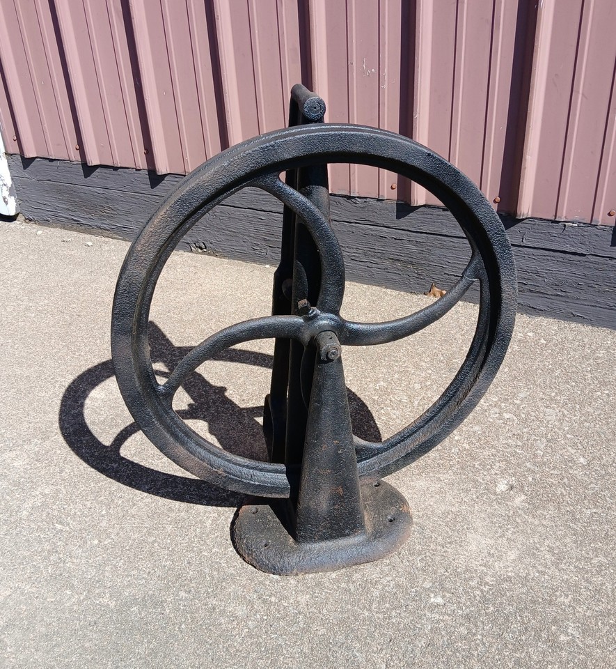 Antique Jewelers Pedal Treadle Lathe Kick Flywheel Wheel Chicago Watch ...