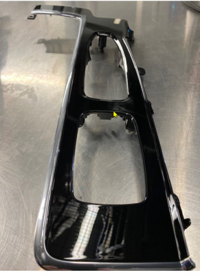 Genuine Volvo XC90 S90 V90 Center Console Trim Panel Black/Chrome PHEV ...