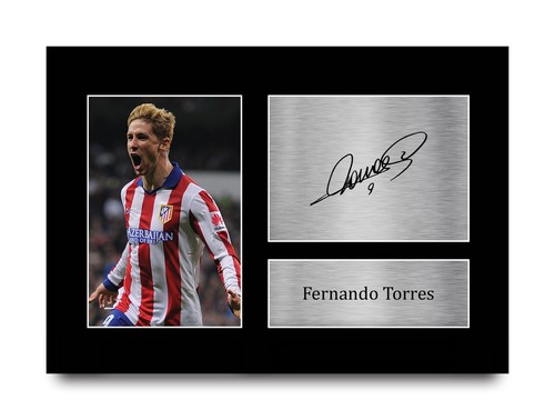 Fernando Torres Atletico Madrid Printed Autographed Picture for ...