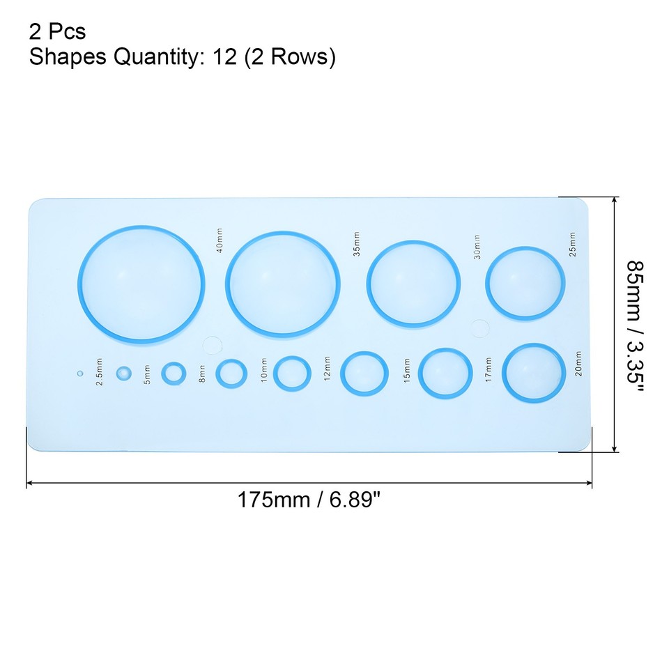 2pcs 7x3" Paper Quilling Template Board Half Ball Dome Mold Tool 3D ...