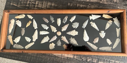 FRAME OF 45 ARROWHEAD MISSOURI ANCIENT AUTHENTIC NATIVE AMERICAN ...