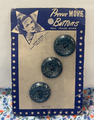 RARE Vintage KATHY DOWNS Prevue Movie Buttons 1940’s Massacre Creek ...