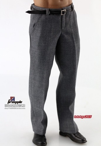 1/6 Gray Pants Trousers With Belt Clothes Fit 12'' AT027 M34 Strong ...