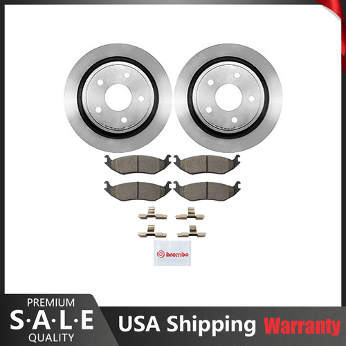 For Aspen Durango Ram 1500 Brembo Rear Brake Kit Ceramic Pads Disc ...
