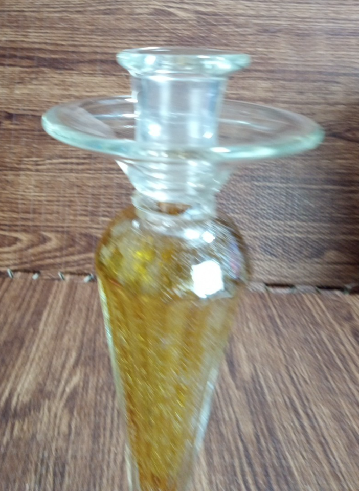 Art Glass Tapper Stem Iridescent Sunset Candle Stick Holder | eBay