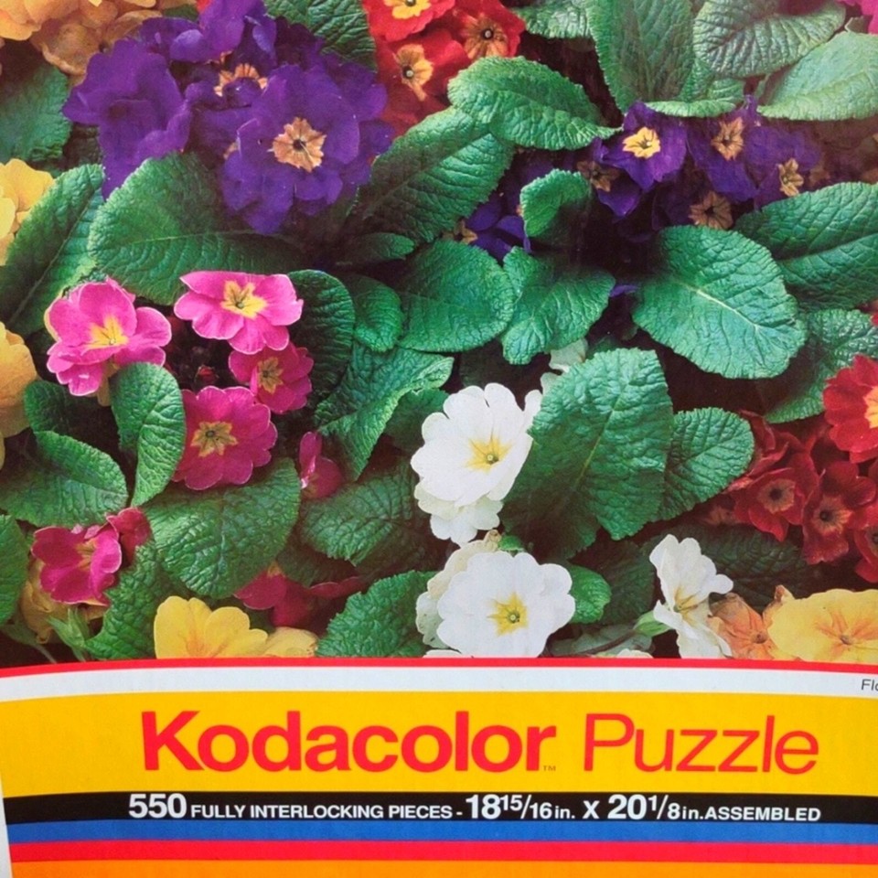 Vintage Kodacolor Flower Puzzle 550 Fully Interlocking Pieces Game ...