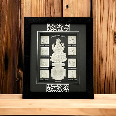 999 Pure Silver Asthalaxmi Frame Showpiece Home Decor | eBay UK