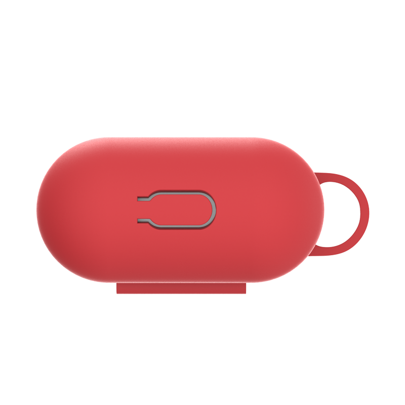 Apple AirPods Silicone Case Cover RED With Keychain for Airpod Charging ...