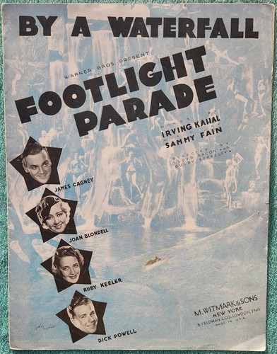 By A Waterfall Footlight Parade 1933 Vintage Sheet Music - James Cagney ...