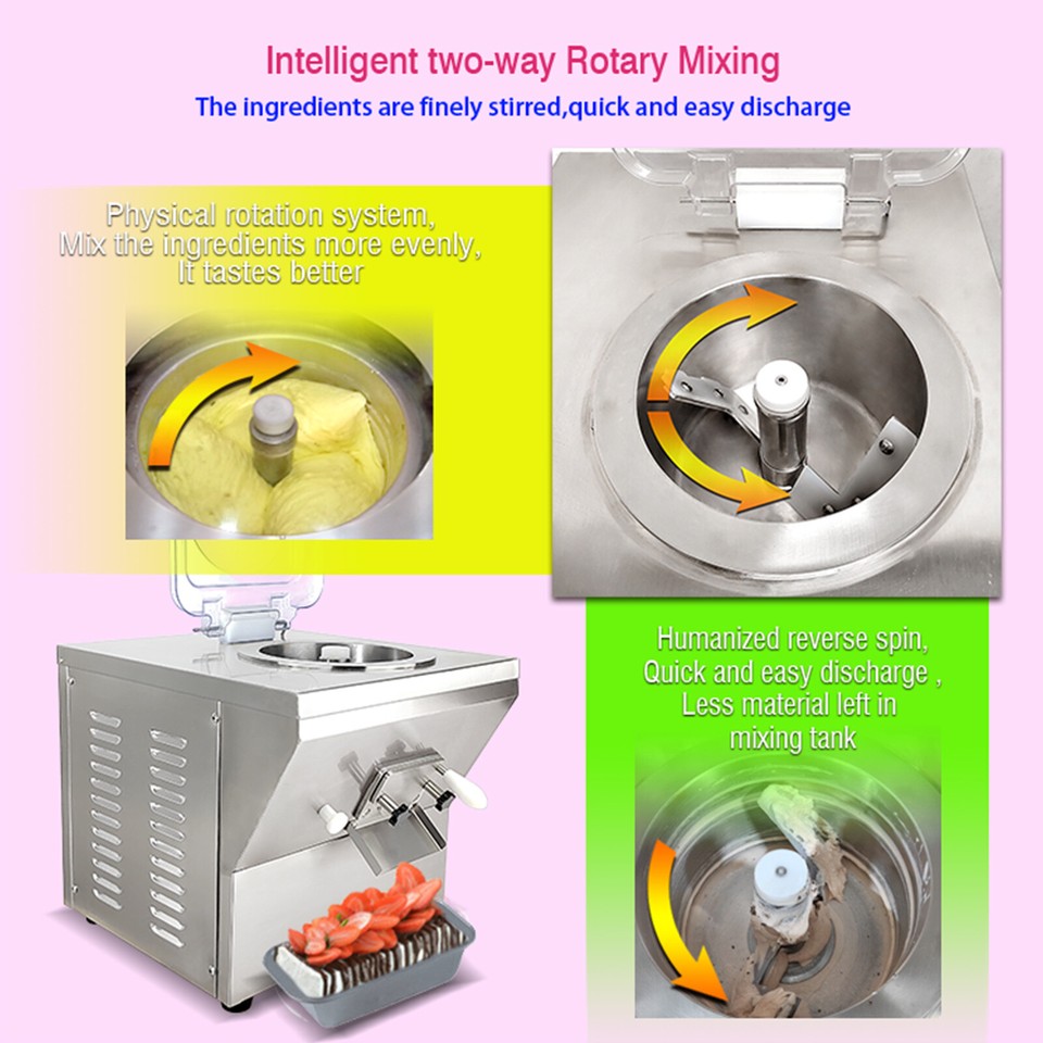 Kolice Commerical ice Cream Maker Countertop Italian Gelato Hard Ice ...