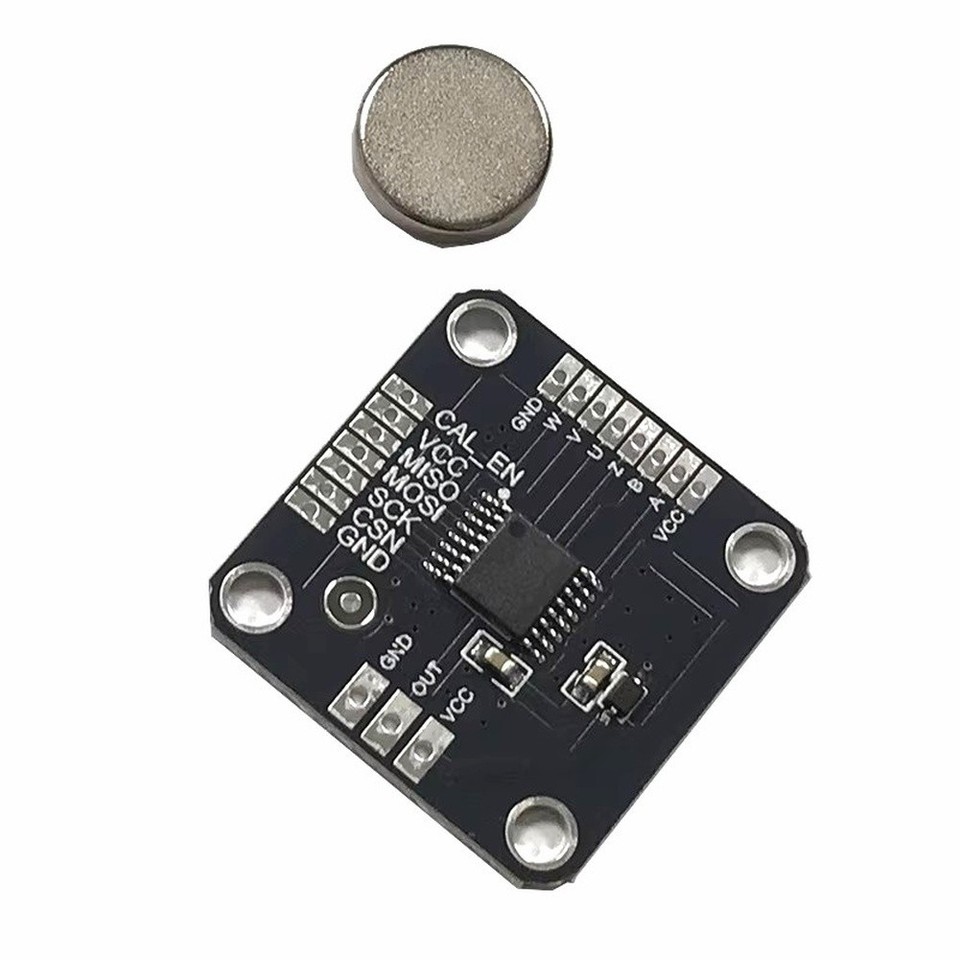 Magnetic encoder MT6835 0 to 360 degrees absolute angle ABZ UVW output ...