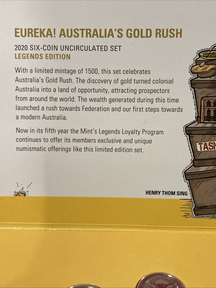 2020 Legends Eureka Australia’s Gold Rush 6 Coin Set in Folder *1500 RAM Mintage | eBay Australia