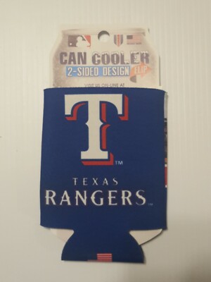 TEXAS RANGERS KOOZIE CAN COOLER NEW DOUBLE SIDED FOLD FLAT | eBay