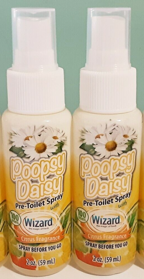 2 Pack Wizard Poopsy Daisy Pre Toilet Spray Citrus Scent 2 fl oz | eBay