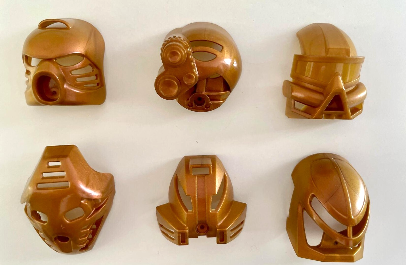 Bionicle Set of 6 Gold & Silver Kanohi Toa Mata Masks | eBay