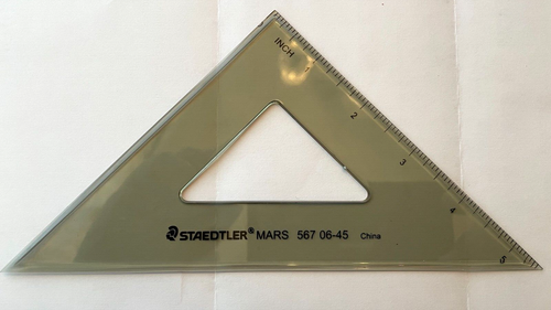 Staedtler Mars Tinted Acrylic Drafting Drawing Triangle Tool 567 06-45 ...