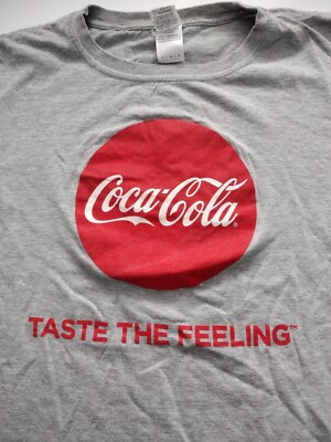 Coca Cola Gray T Shirt Logo L | eBay