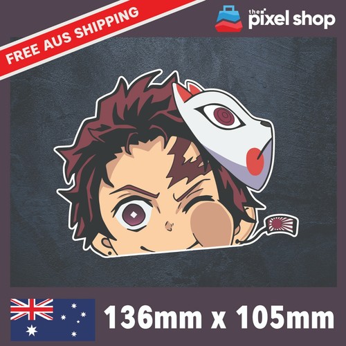 Tanjiro Kamado Peeking Sticker window bumper funny car decal jdm Demon ...