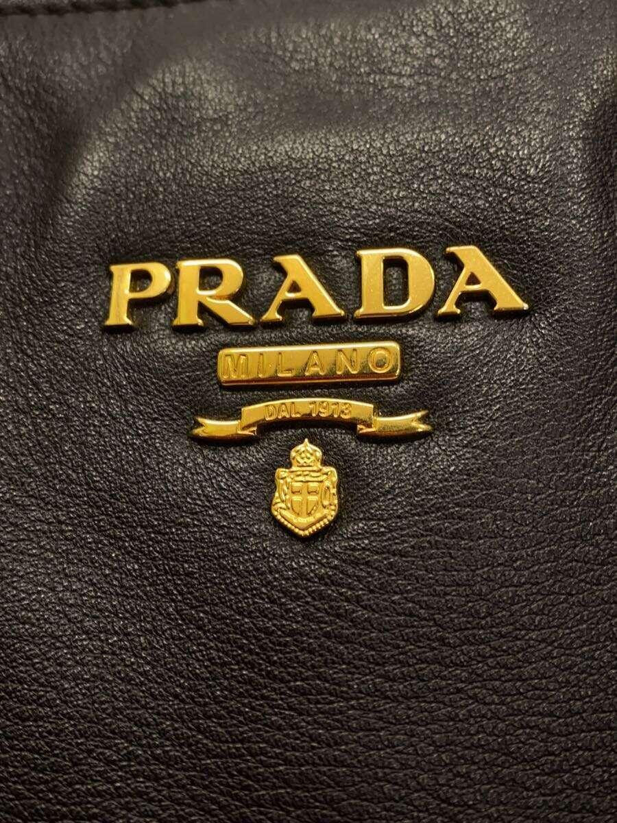 PRADA VITELLO PHENIX NERO Tote Bag Leather BLK Plain 1BG865 PRADA VITELLO PHENIX NERO Tote Bag Leather BLK Plain 1BG865