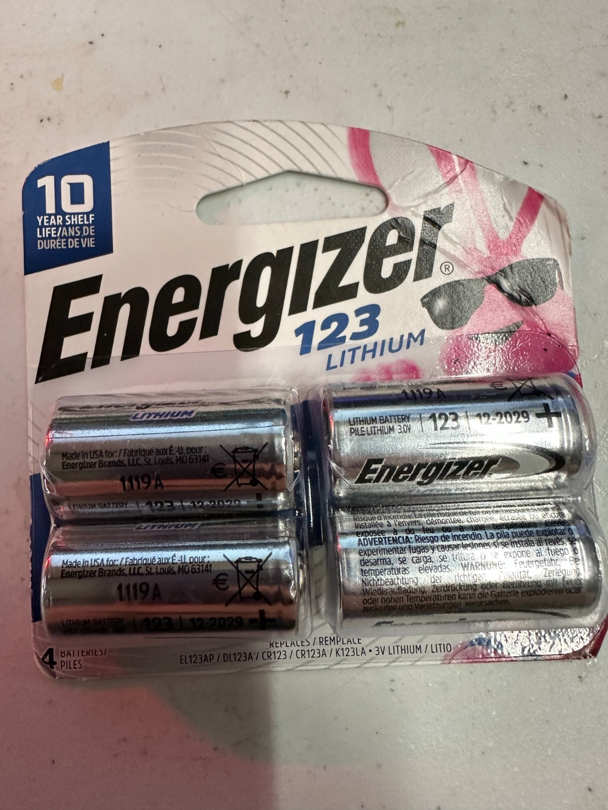 2-Packs Energizer Lithium 123 Batteries 4 Total 12-2029 + Free Shipping ...