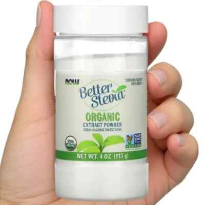 NOW Foods, Better Stevia, Organic Extract Powder, 4 oz (113 g) | eBay UK