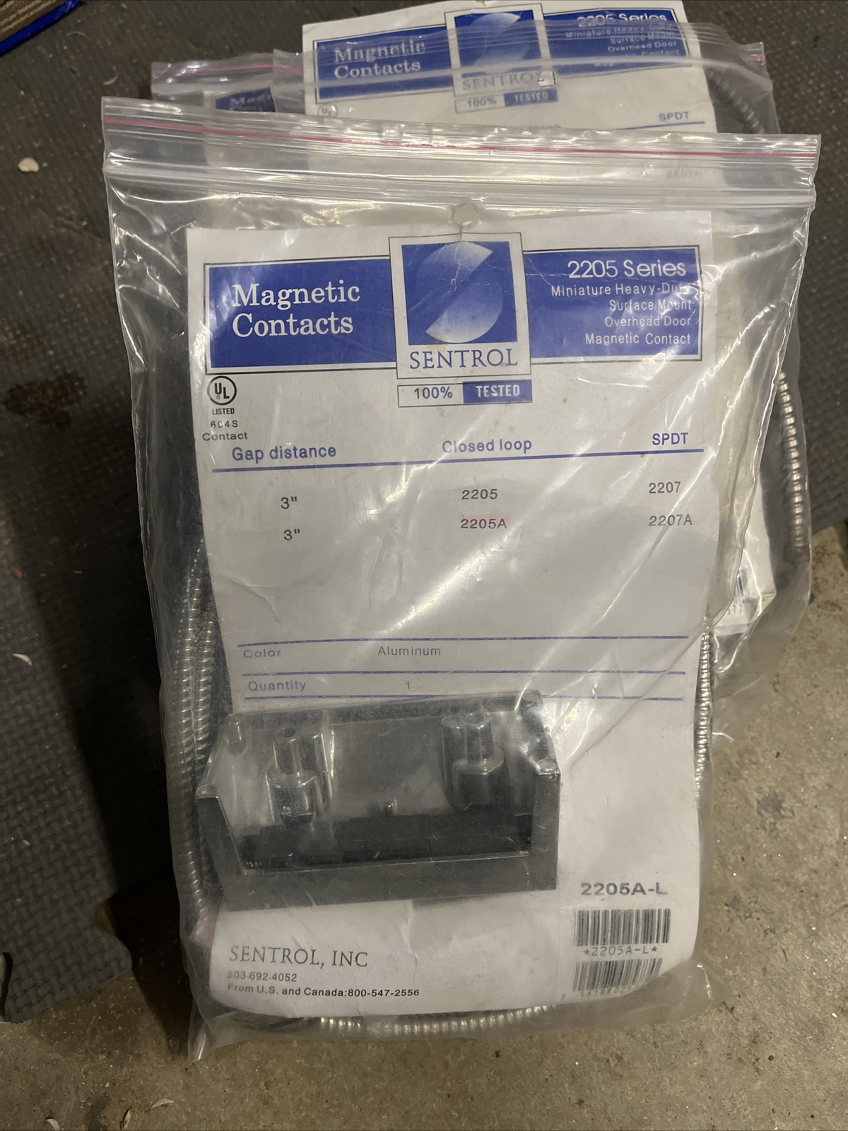 Sentrol 2205A Overhead Door Magnetic Contact 2200 Series for sale ...