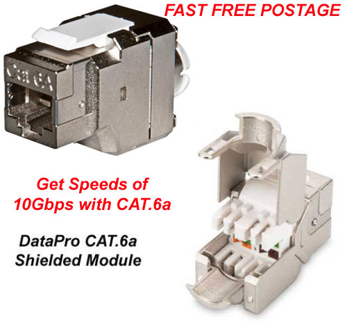 DATAPRO CAT6A KEYSTONE JACK TOOLLESS IDC MODULE - SHIELDED FAST FREE ...