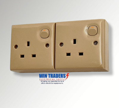 Clipsal 13A Double Single Switch Sockets With 35MM Clipsal Back Box ...