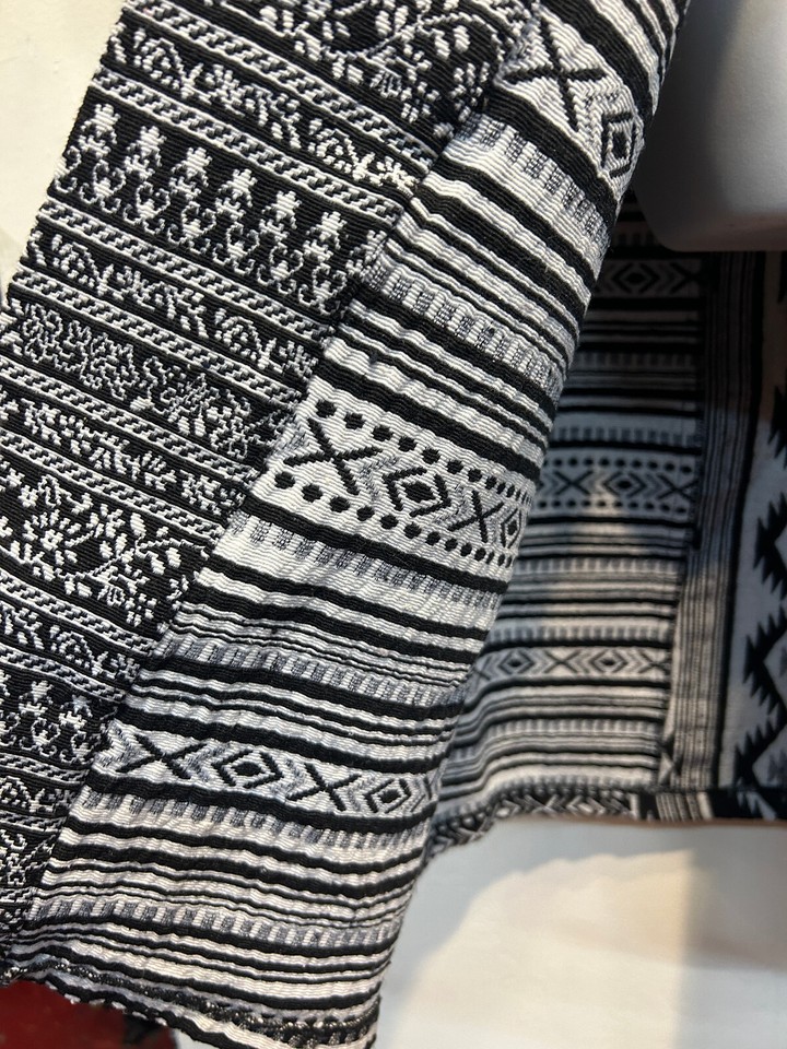 Nwt SACRED THREADS boho patch bohemian funky tapestry cotton JACKET ...