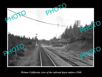 OLD LARGE HISTORIC PHOTO OF WEIMAR CALIFORNIA THE RAILROAD DEPOT ...