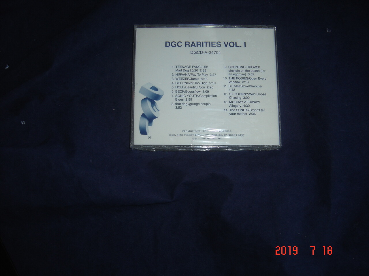 DGC RARITIES VOL.1 14 CUT ADVANCE PROMO CD SEALED SONIC YOUTH, BECK ...