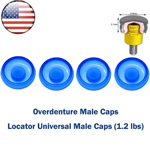 US Overdenture Implant Locator Retention Caps 1.2/2.4 lbs Metal Housing ...