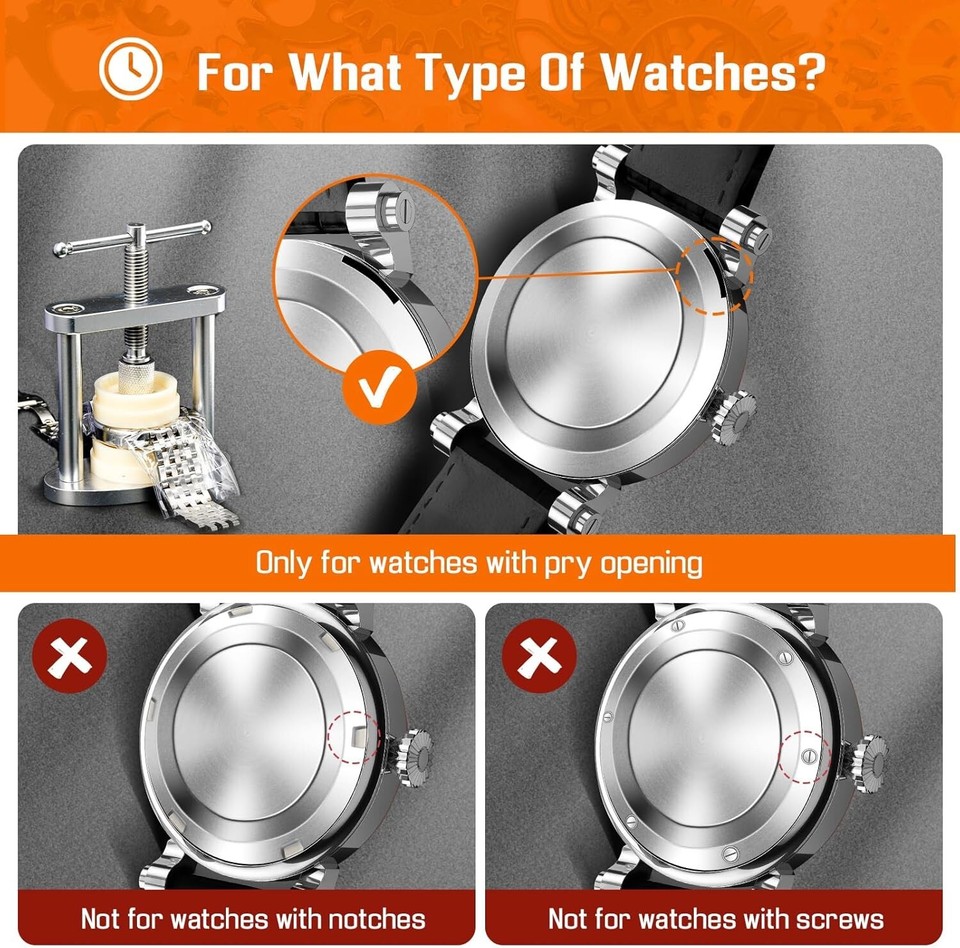 Watch Press Tool Set Watch Back Case Closer for Closing the Watch Cover ...