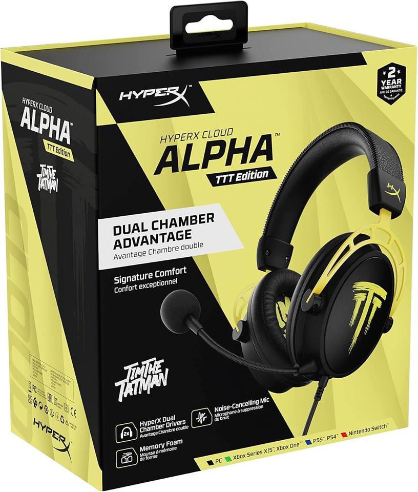 HyperX Cloud Alpha Gaming Headset TimTheTatMan Edition (639P4AA ...