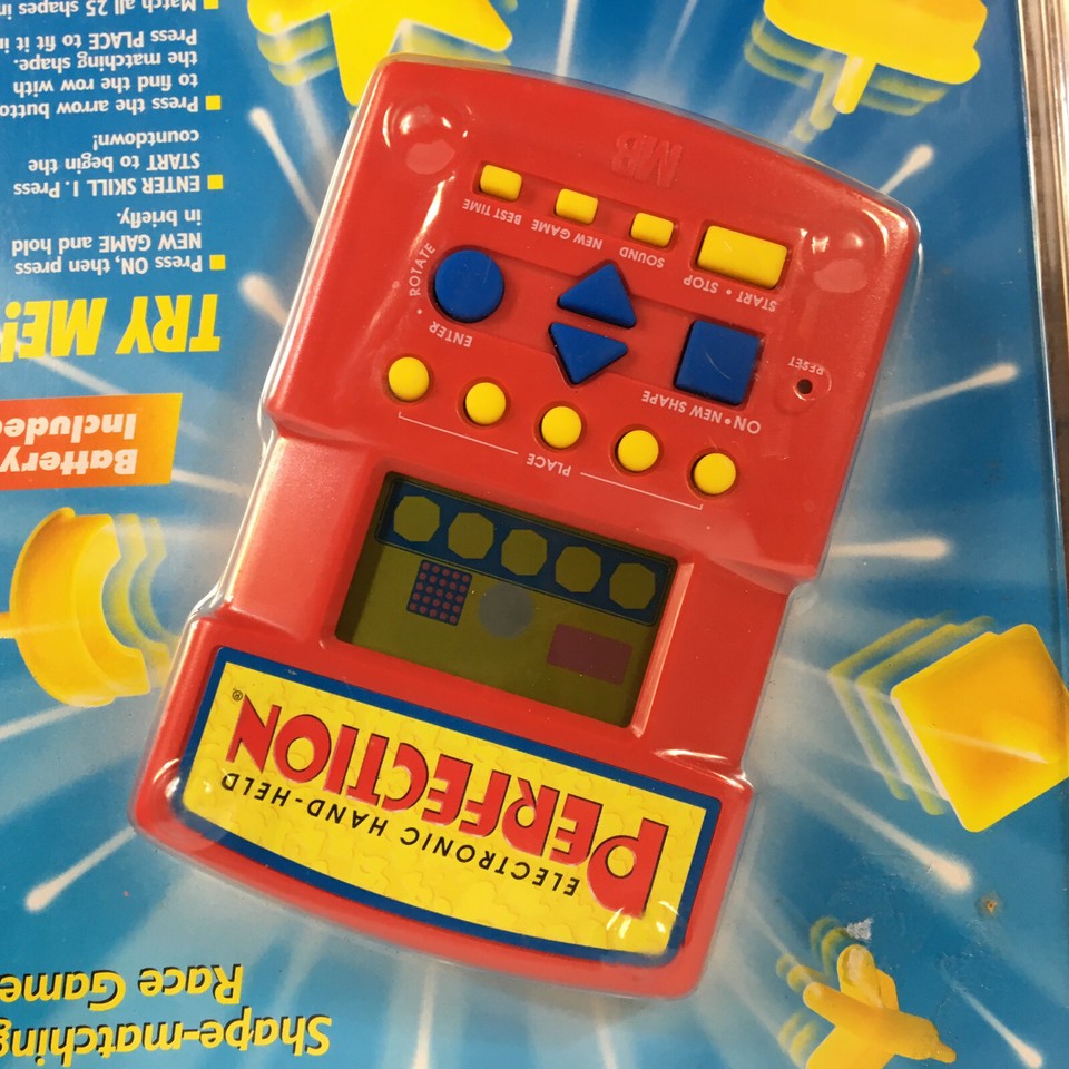 Rare Vintage Milton Bradley Perfection Hand Held Travel Electronic Game ...