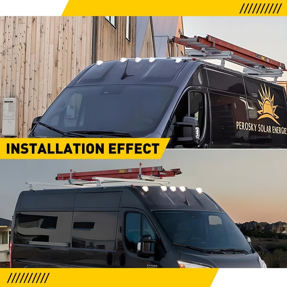 For 2014-23 RAM Dodge Promaster Clear Rooftop Cab Running Marker White ...