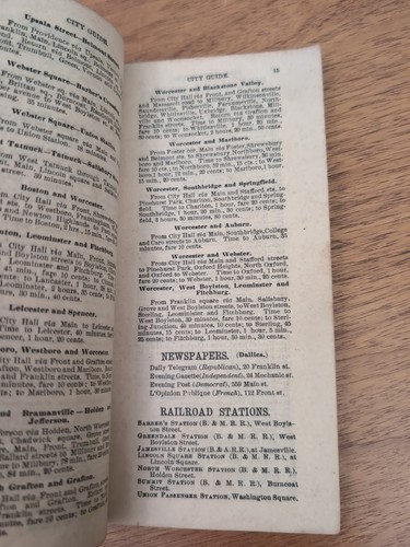 Worcester Massachusetts City Guide 1915 No Map | eBay