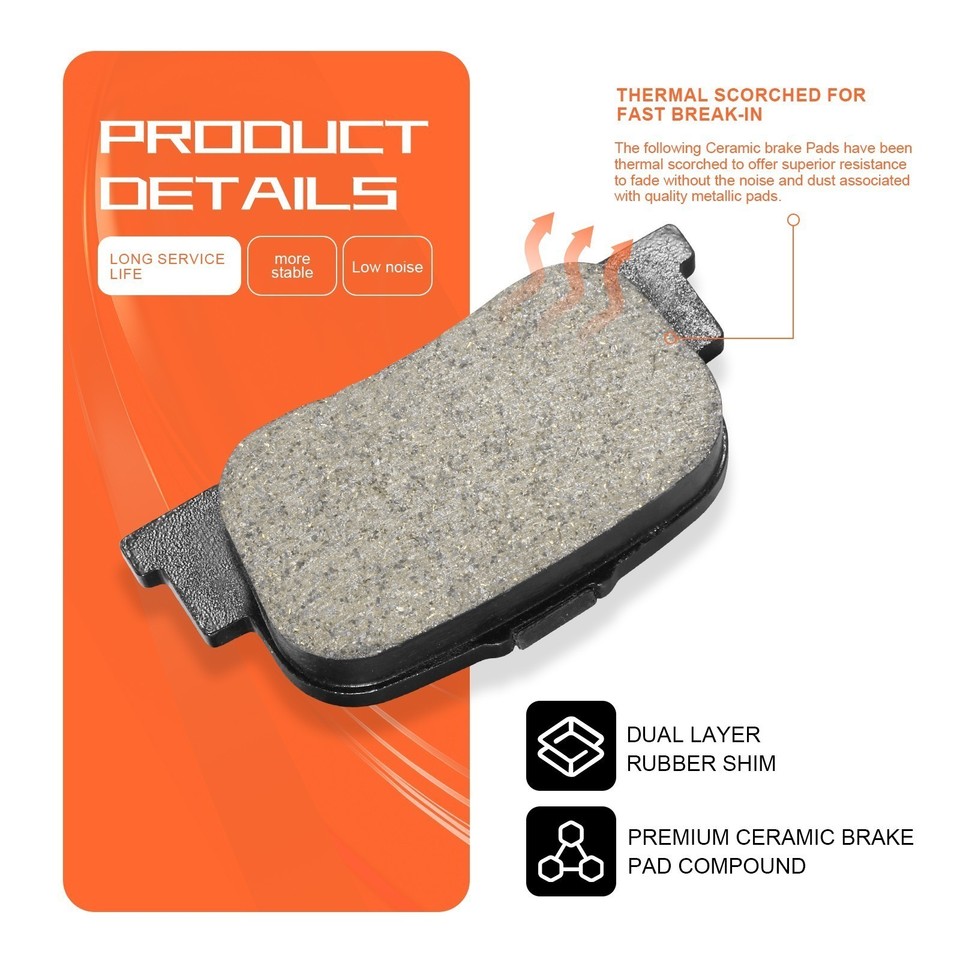 2005-2010 Scion tC Front & Rear Ceramic Brake Pads with Hardware Kit ...