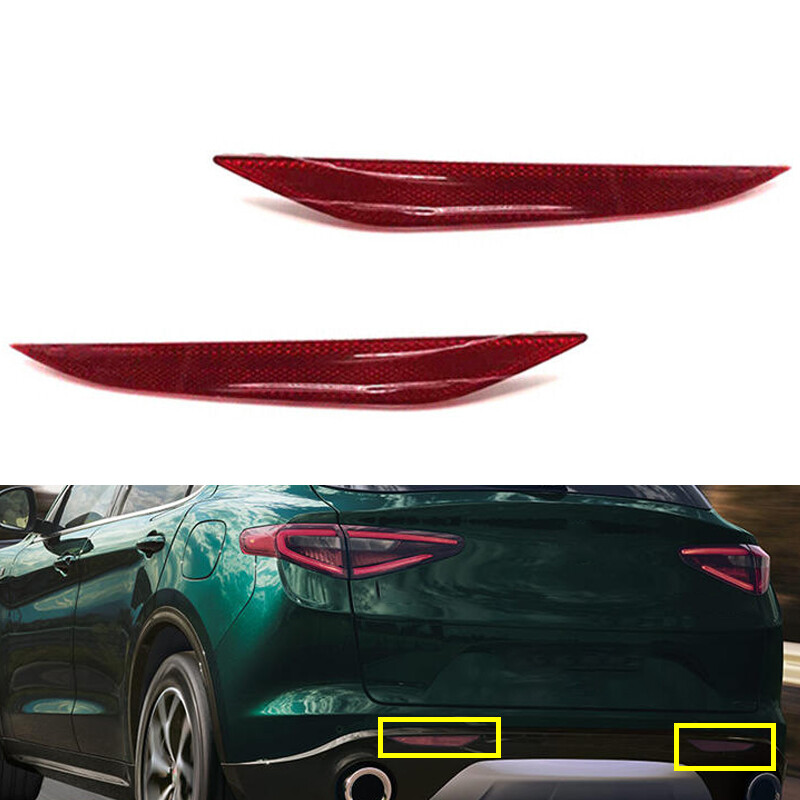 Pair Rear Bumper Reflector Rear Brake Lamp For Alfa Romeo Stelvio 2017 ...
