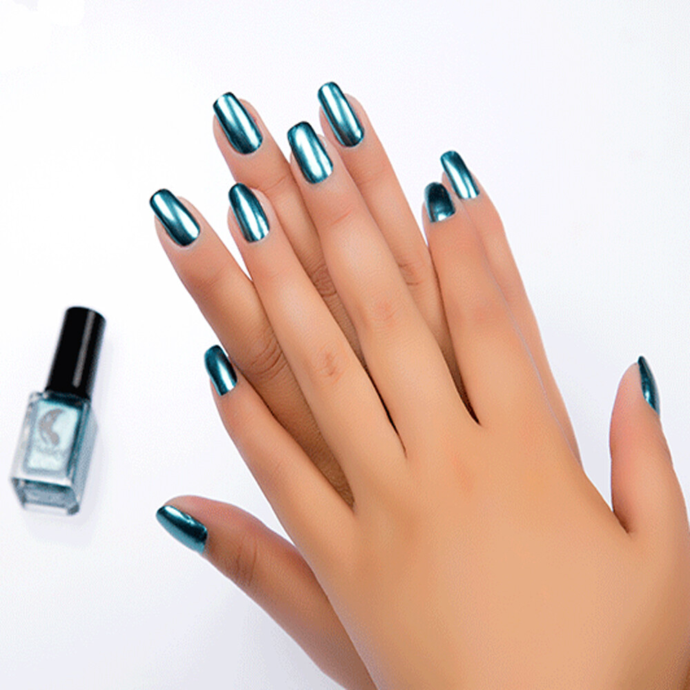 Metallic Mirror Finish Nail Polish Craney Chrome Shiny Effect Lulaa ...