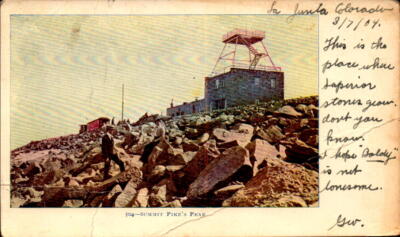 Postcard Summit Pike's Peak 1904 Postmark Colorado | eBay