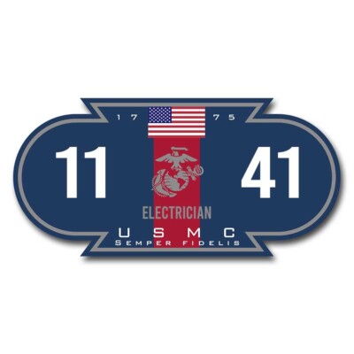 USMC 1141 MOS Decal - Semper Fidelis Decal - Marine Corps Blood Stripe ...