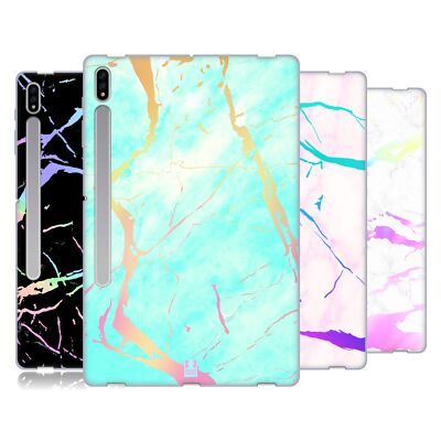 HEAD CASE DESIGNS COLOURFUL LASER MARBLE SOFT GEL CASE FOR SAMSUNG ...
