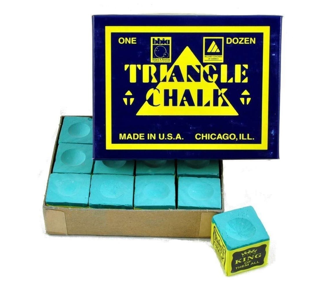GENUINE TRIANGLE SNOOKER or POOL Cue Tip CHALK - By Tweeten USA BLOCKS ...