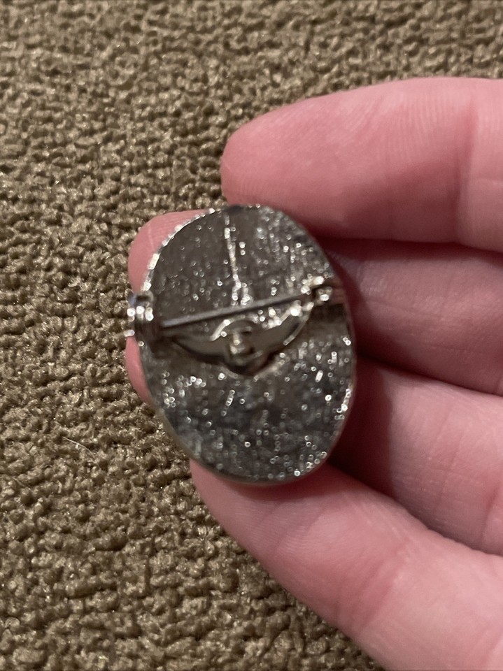 Vintage 1” Cameo Brooch Lapel Pin Silver Tone Frame (TD) | eBay