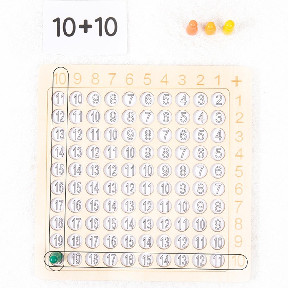 Wooden Math Multiplication Addition Board Montessori Toy Educational ...
