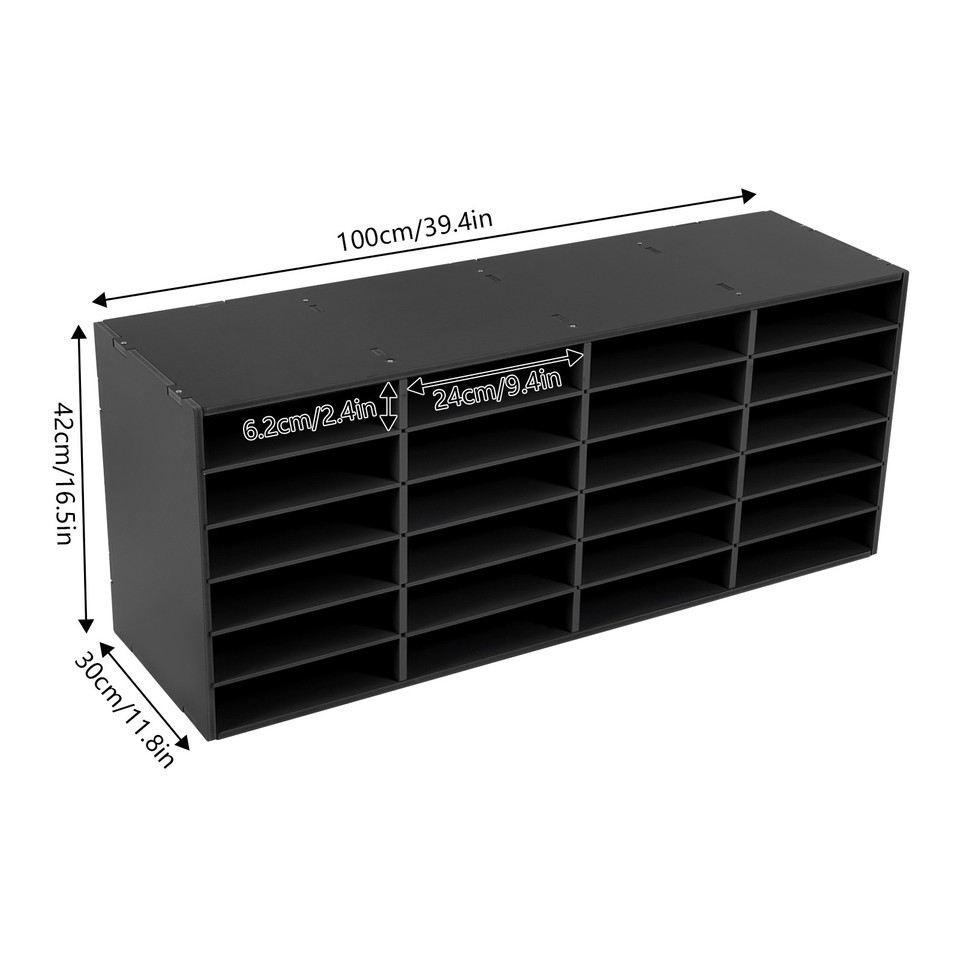 24 Slots Mail Document Sorter Organizer Desktop Literature File Storage ...