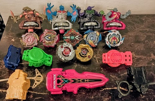 Beyblade Lot + Beywarriors Shogun Warriors Hasbro + Pull Cords And ...